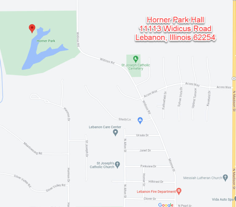 Horner Park Map – Garden Club of Lebanon Illinois